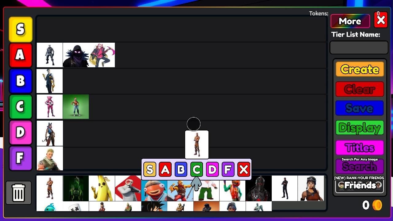 Playing Roblox TIER LIST CREATOR - YouTube