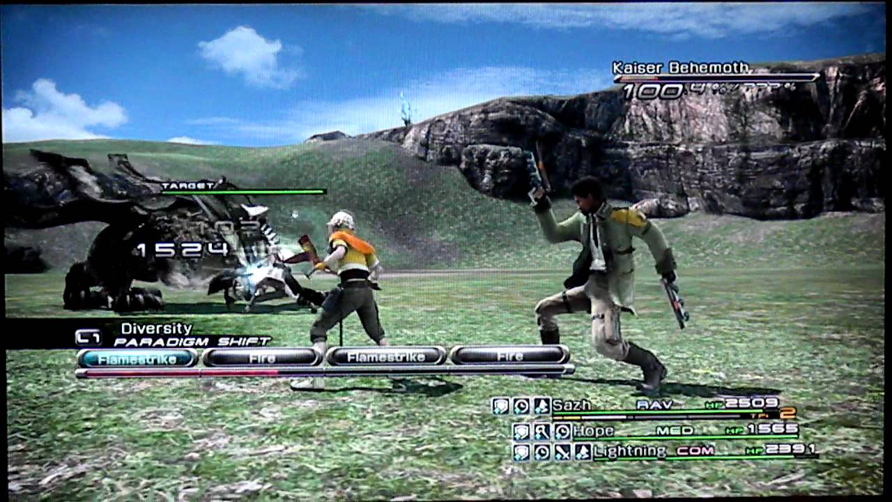 Final Fantasy 13 HD: IT'S OVER 9000, Kaiser Behemoth p56 - YouTube