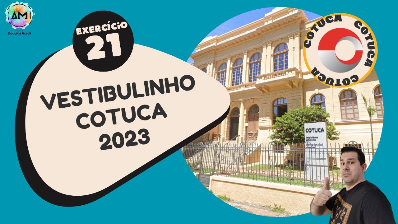 Vestibulinho Cotuca 2023 - Matemática - Exercício 21 - YouTube
