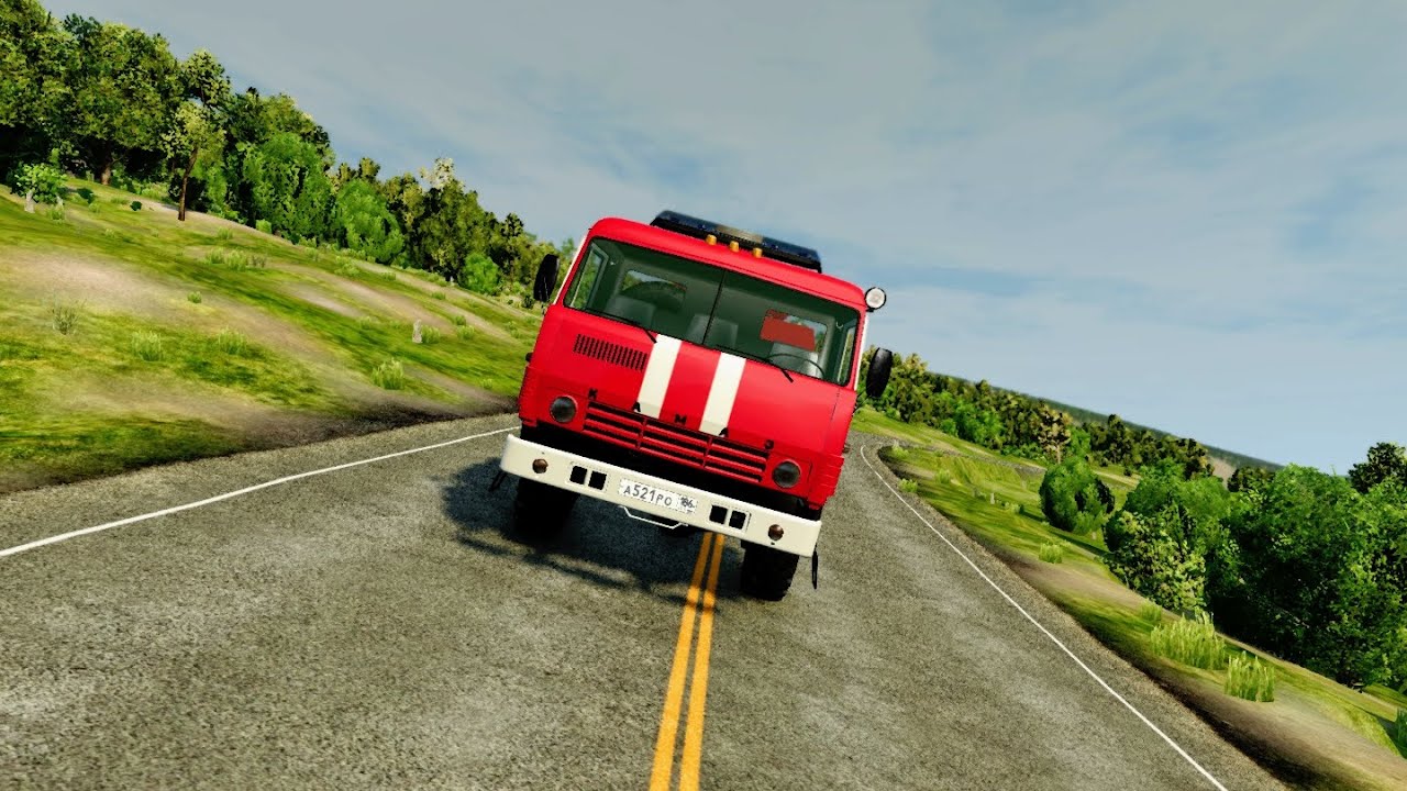 FIRE ENGINE GOING DOWN THE GREAT Descent - BeamNG.drive - YouTube