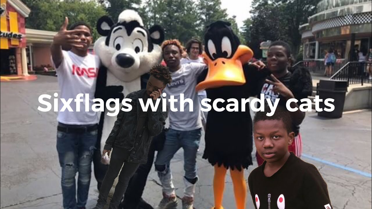 Test vlog||sixflags with scary cats - YouTube
