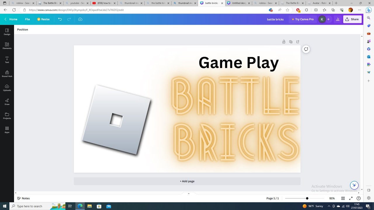 Battle bricks, Game Play - YouTube