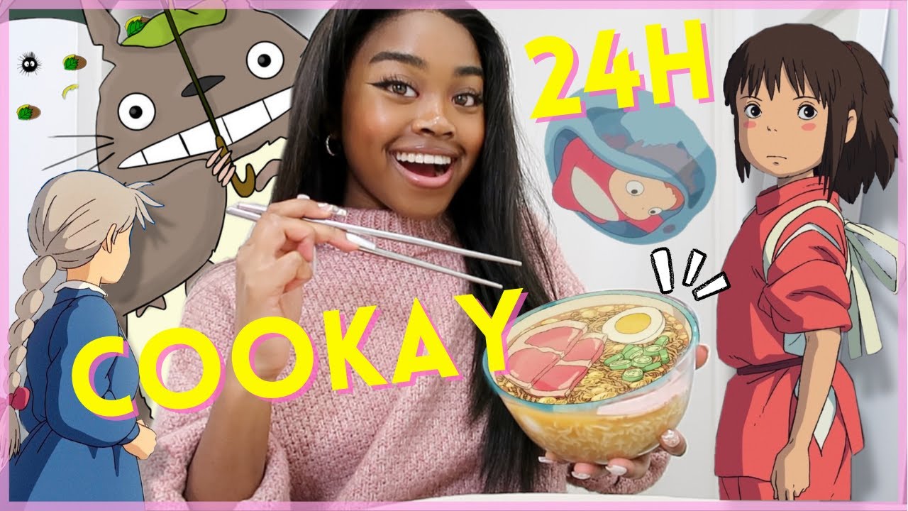 JE MANGE QUE DES PLATS DE FILMS GHIBLI PENDANT 24H! CooKay #5 - YouTube