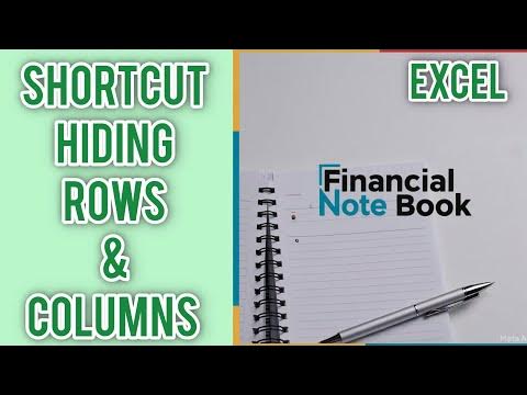 Shortcut for Hiding Row and Column in Excel - YouTube
