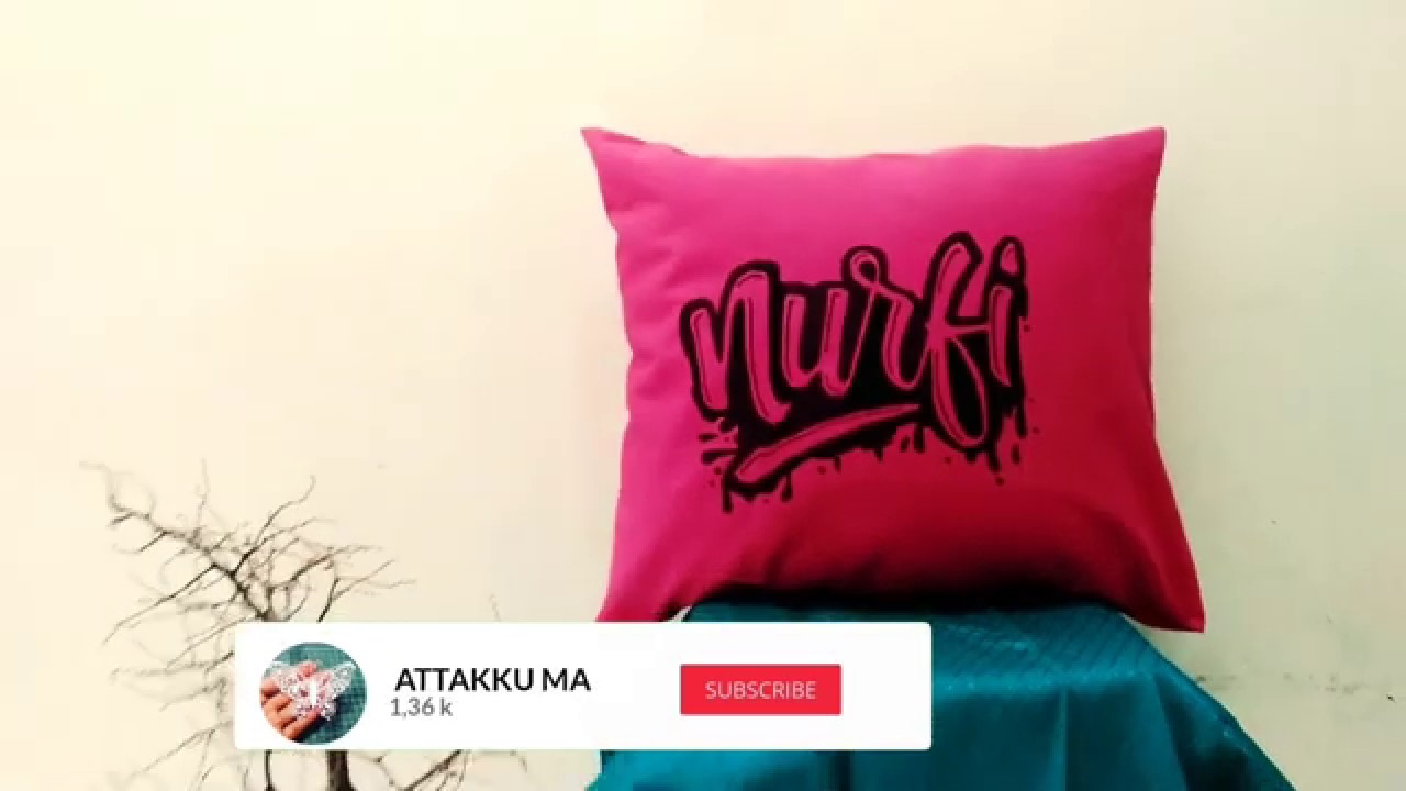 DIY - MEMBUAT BANTAL CUSTOM, kreasi bantal unik - YouTube