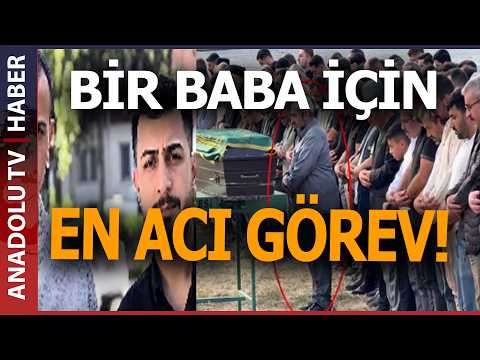 BİR BABA İÇİN EN ACI GÖREV! İKİ EVLADININ CENAZE NAMAZINI KILDIRDI