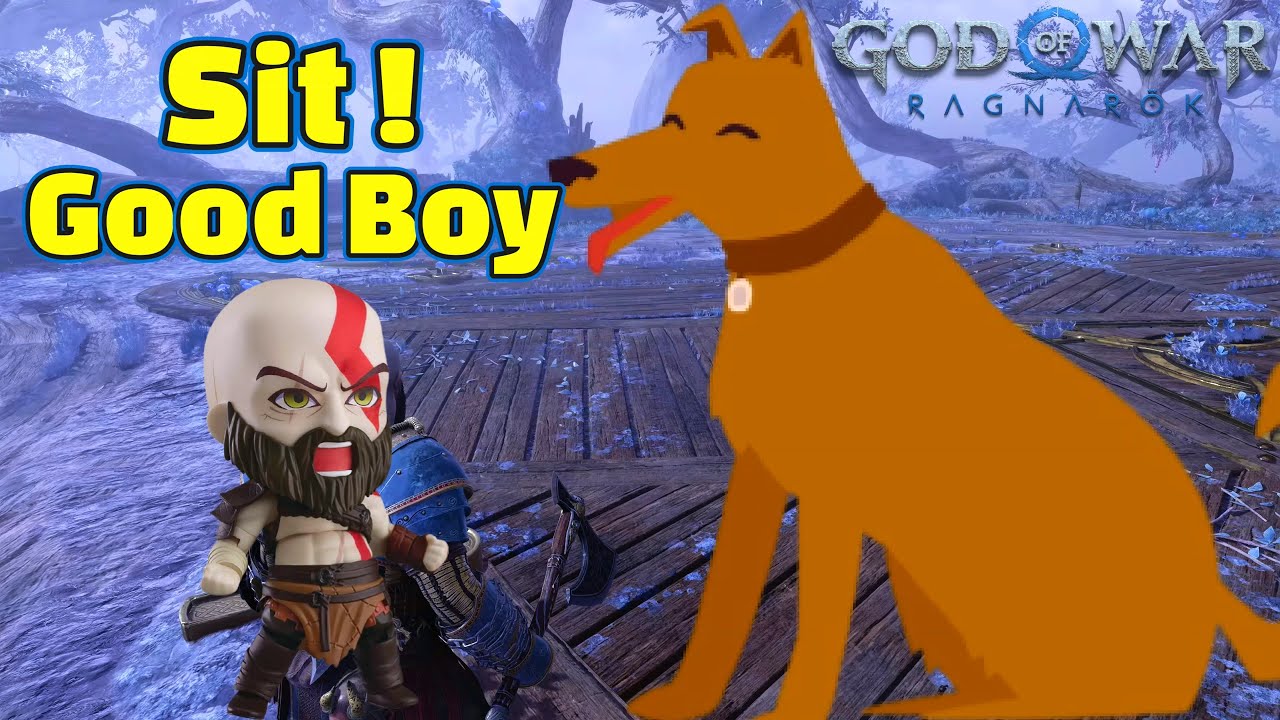 God of War Ragnarok - Kratos says Sit' to a Dog !! [serious spoiler ...