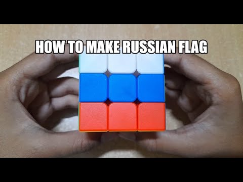 HOW TO MAKE RUSSIAN FLAG IN 3X3 CUBE - YouTube