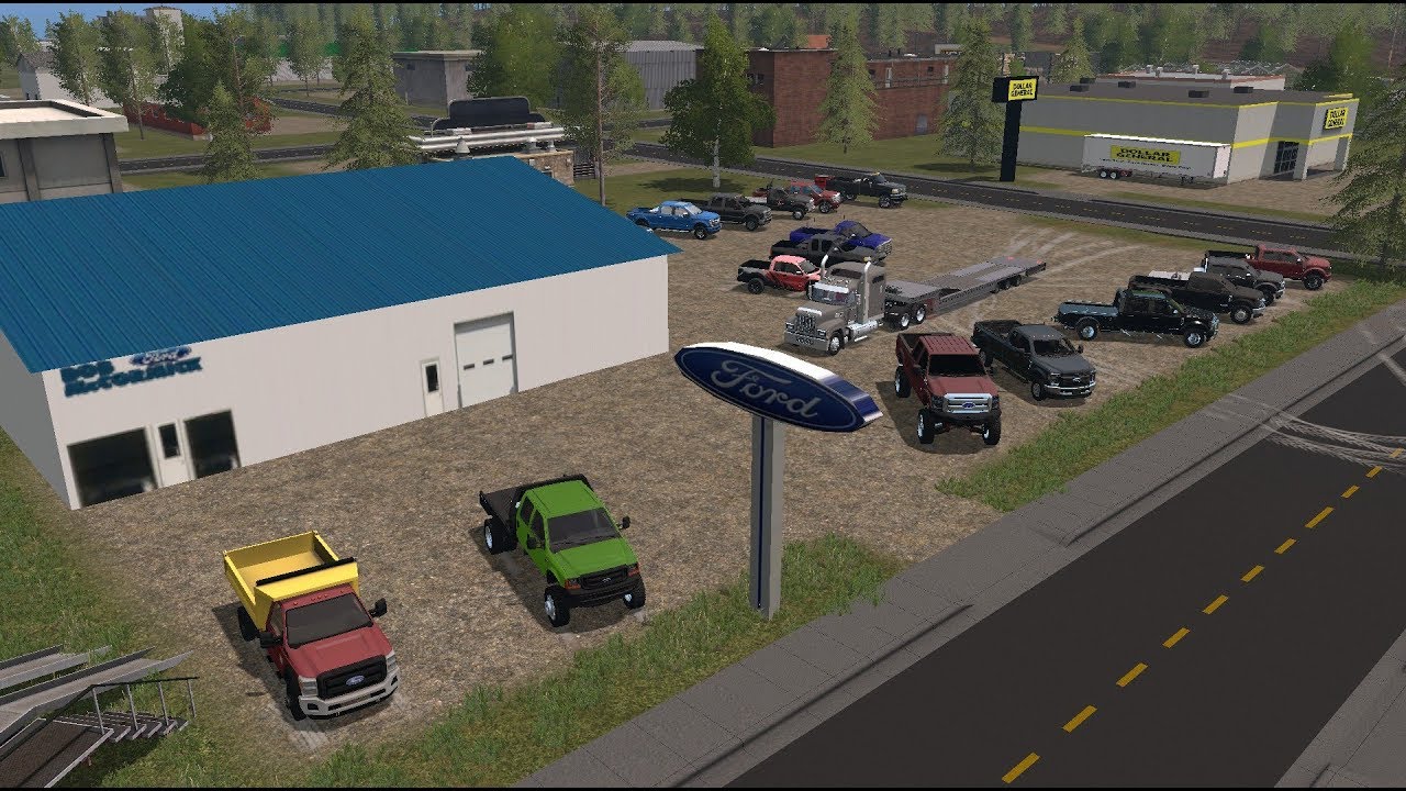Farming simulator 17- setting up the Ford dealership on Square Farms ...