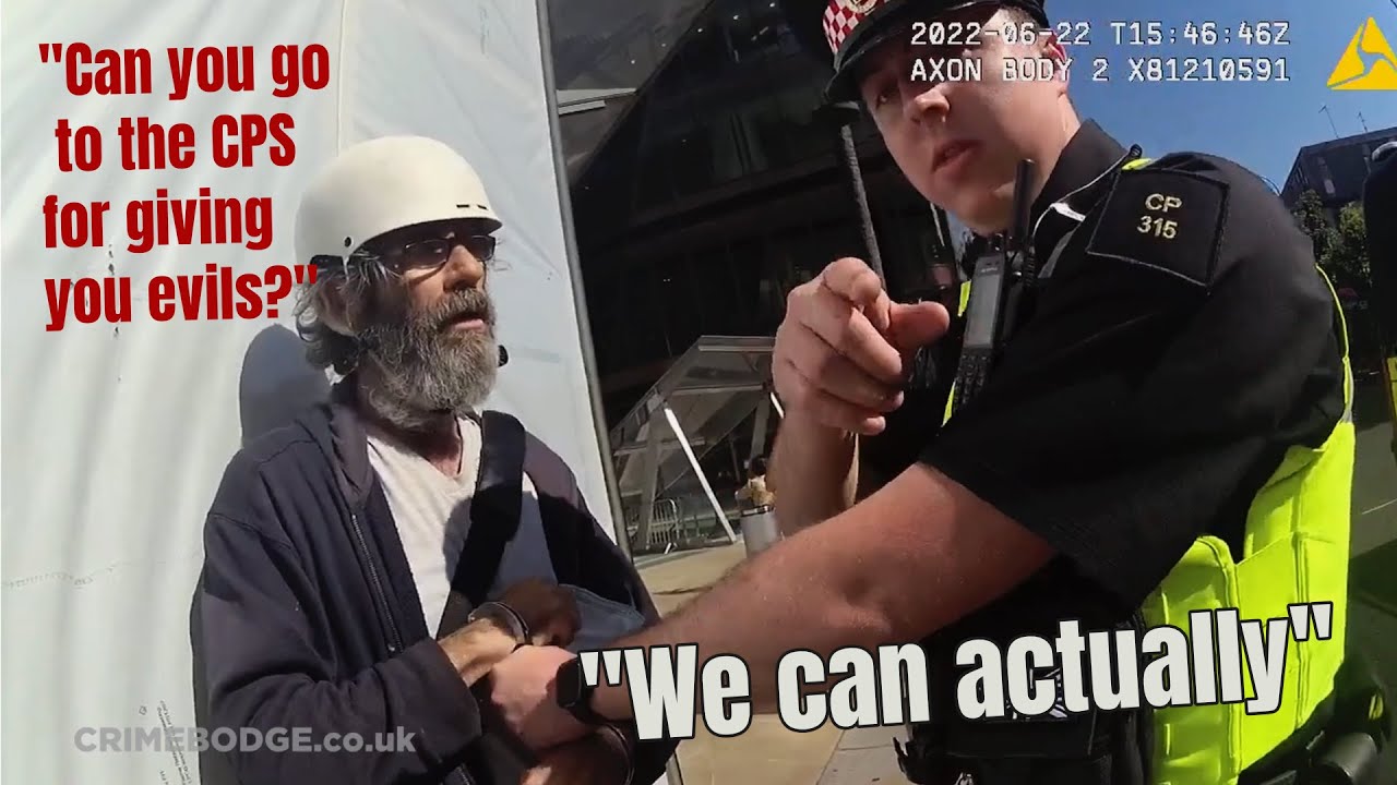 Self-entitled cop stops and searches man for "giving him evils" - YouTube