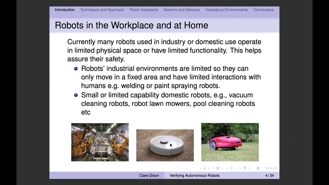 Invited Talk - Clare Dixon - Verifying Autonomous Robots: Challenges ...