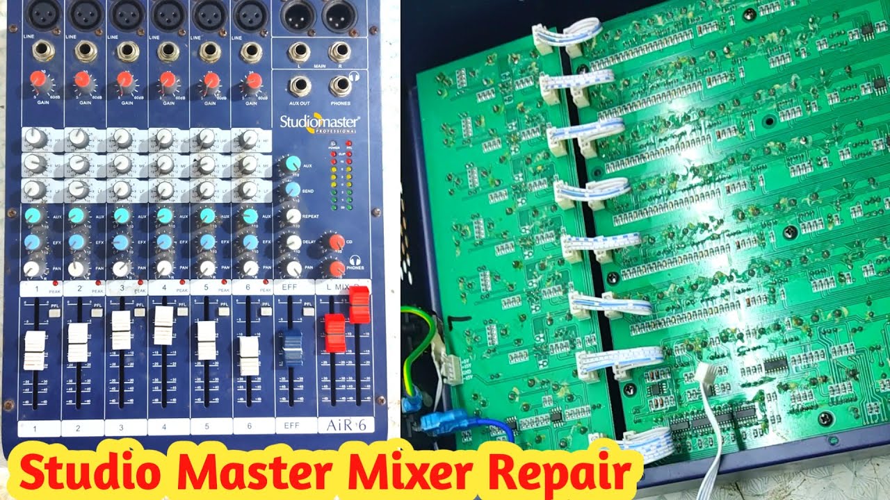 How To Repair Sdudio Master Mixer || Dj Mixer Repair Dead Foult || A TO ...