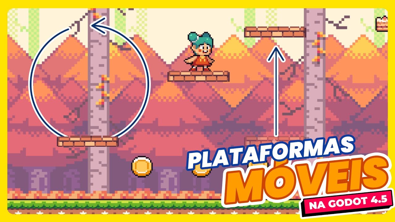 CRIANDO PLATAFORMAS MÓVEIS usando Path e PathFollow2D na Godot 4.5 ...