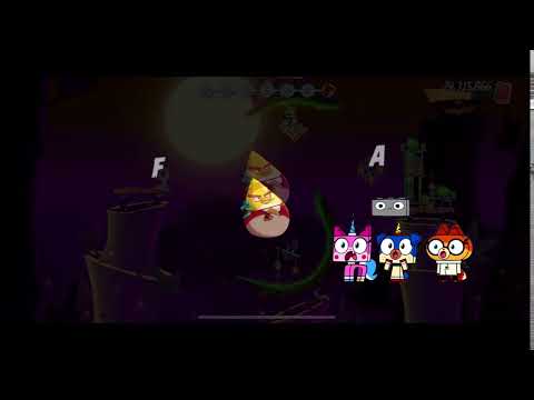 Unikitty, Puppycorn, Dr Fox and Richard seeing Red falling (Unfunny)