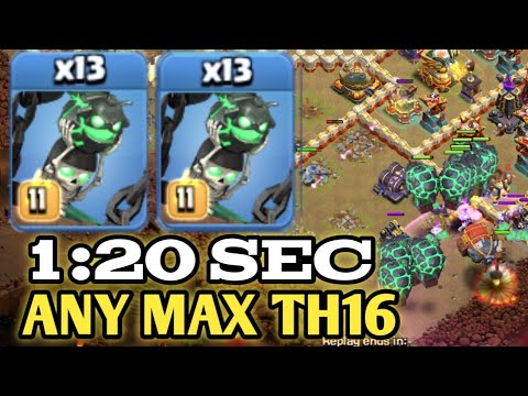OVER POWERED LAVA LOONS ATTACK! BEST TH16 ATTACK STRATEGY! Clash of ...