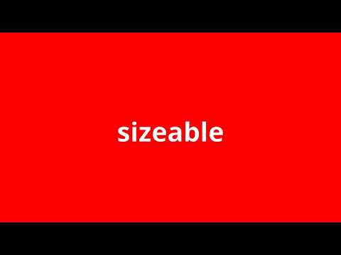 what is the meaning of sizeable - YouTube
