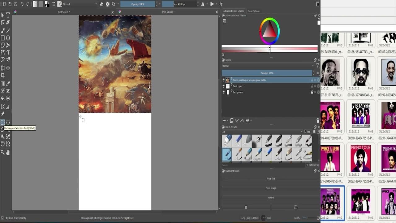 Krita Stable Diffusion Plugin, inpainting example. - YouTube
