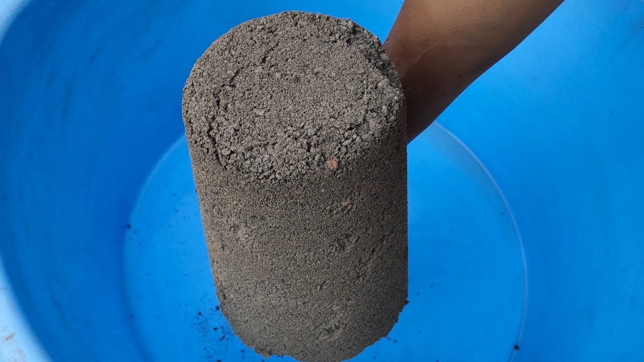 ASMR: Black ⚫️ concrete Jugs dry and water crumbling / Soft crunchy ...