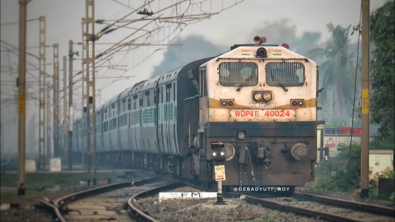 High Speed EMD Action || New Jalpaiguri-Digha Paharia Express Roars ...