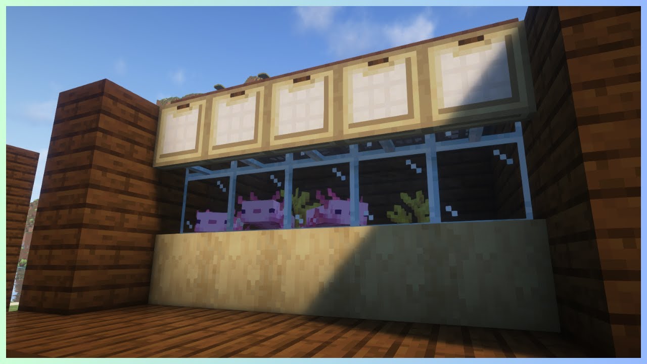 Minecraft Axolotl Tank How To! (EASY!) - YouTube