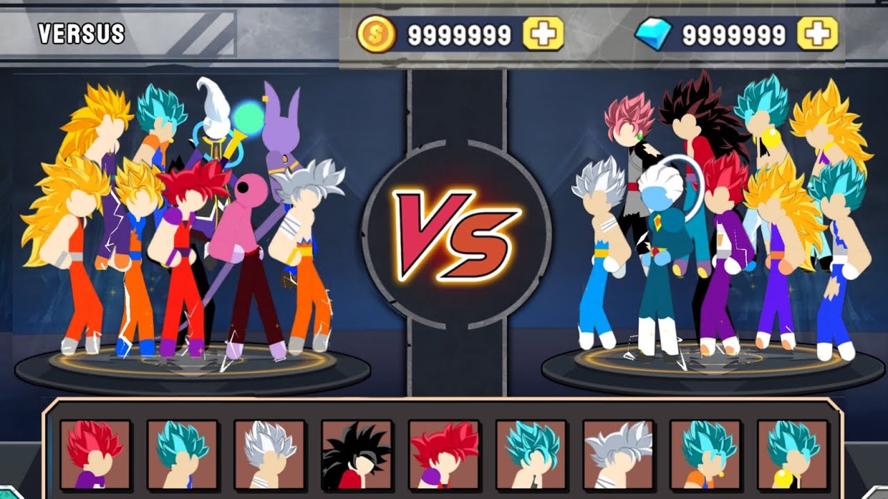 Stickman Warriors - Dragon Ball Stickman Game - Goku, Vegeta, Vegito ...