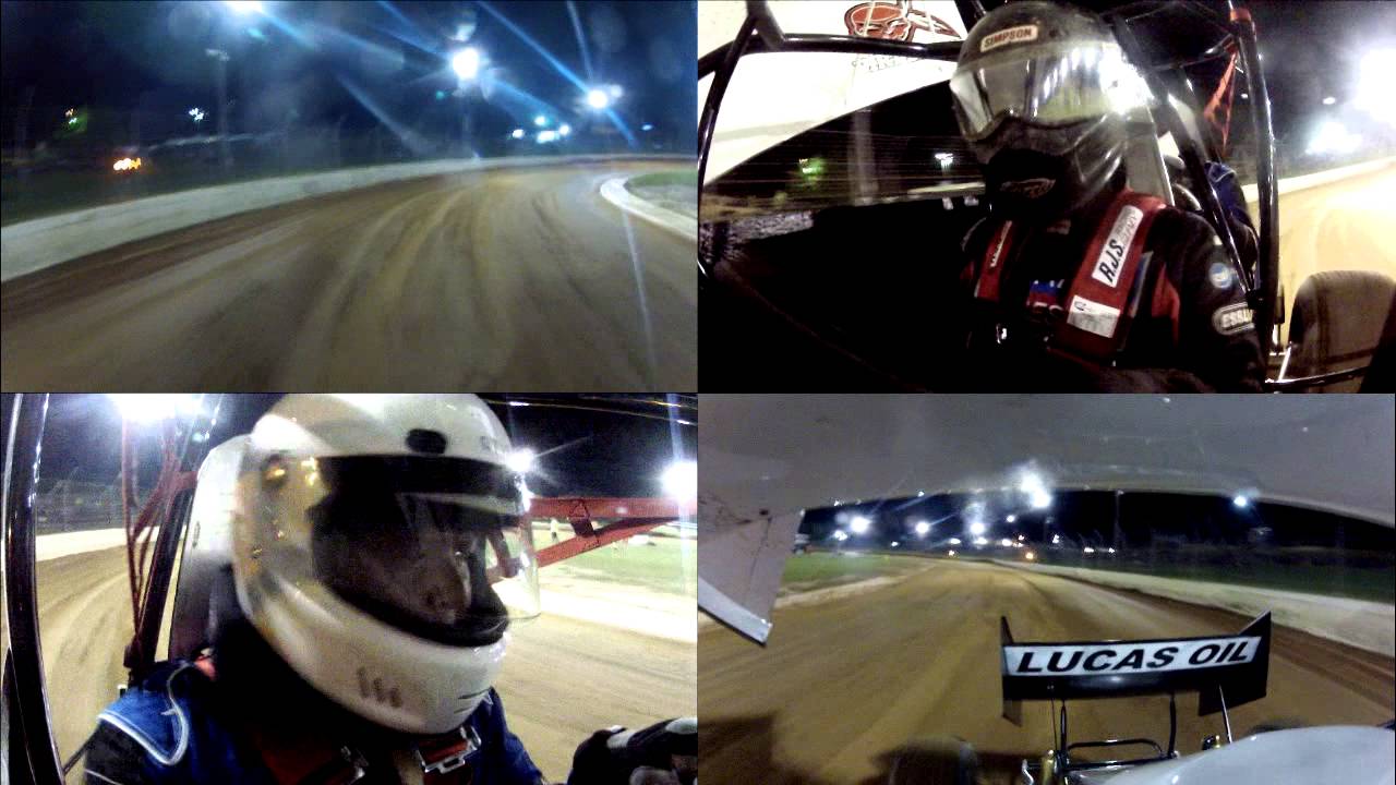 Chris McCutcheon & Steve M 14.12.13 Huntly Speedway 2 Seater Sprintcar ...