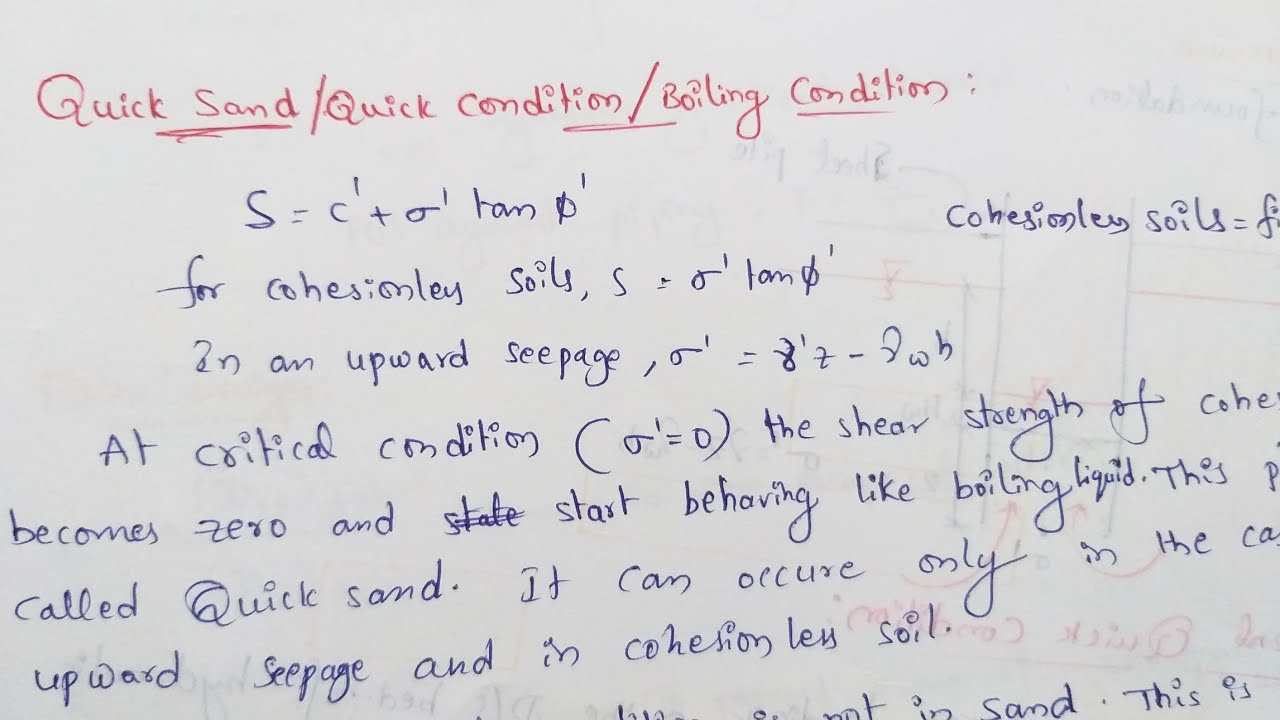 Quick Sand | Quick Condition | Boil Condition | Prevent Quick Sand ...