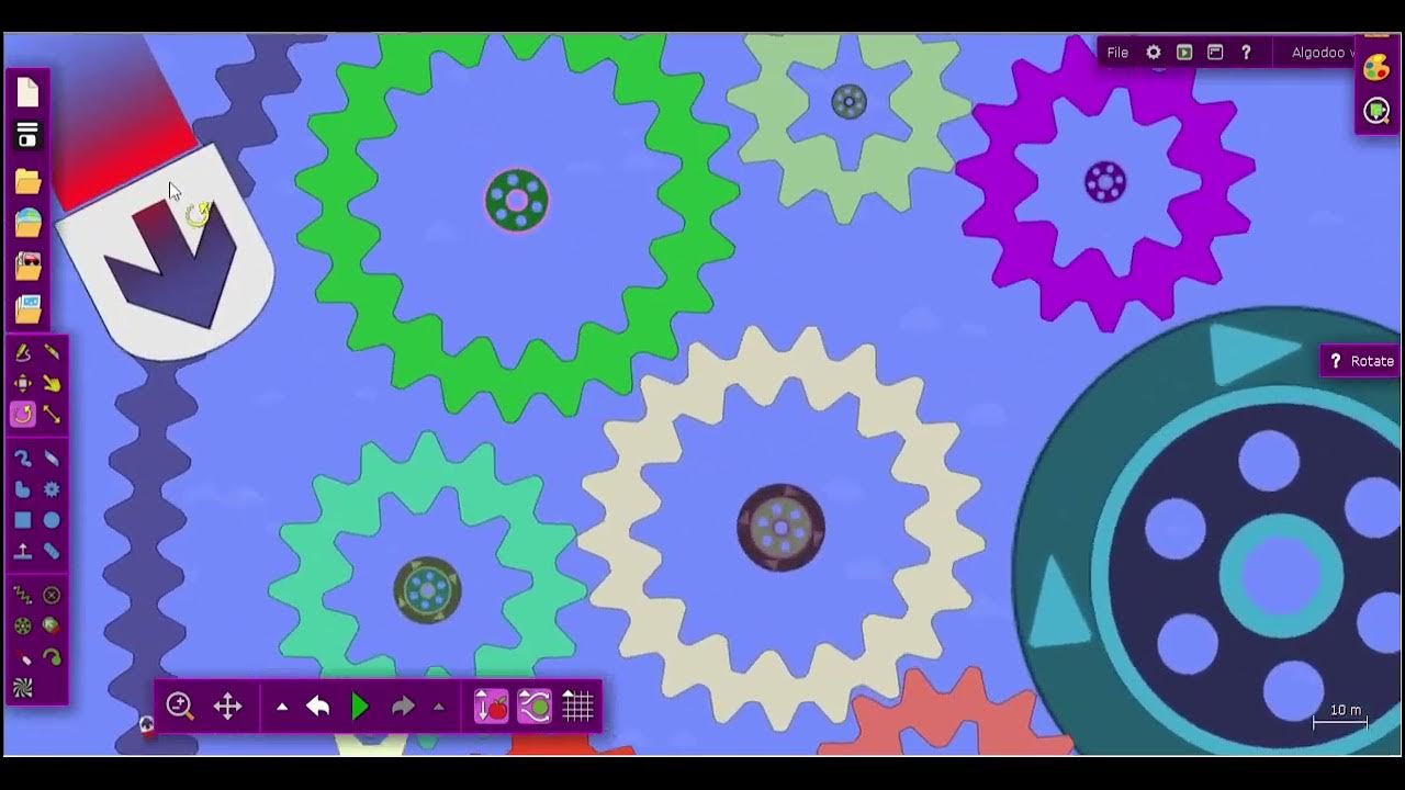 algodoo video but with just gears - YouTube