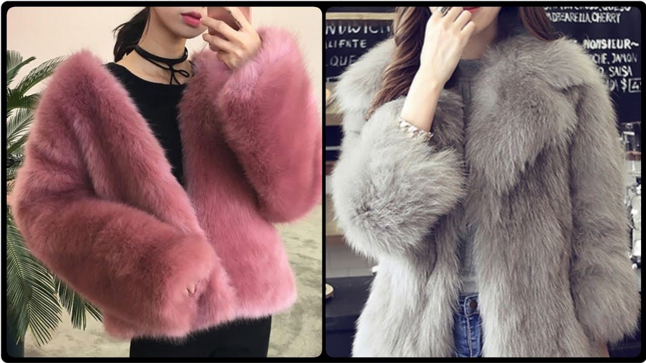 Winter Faux Fox Fur Jacket Style For Girls And Ladies - YouTube