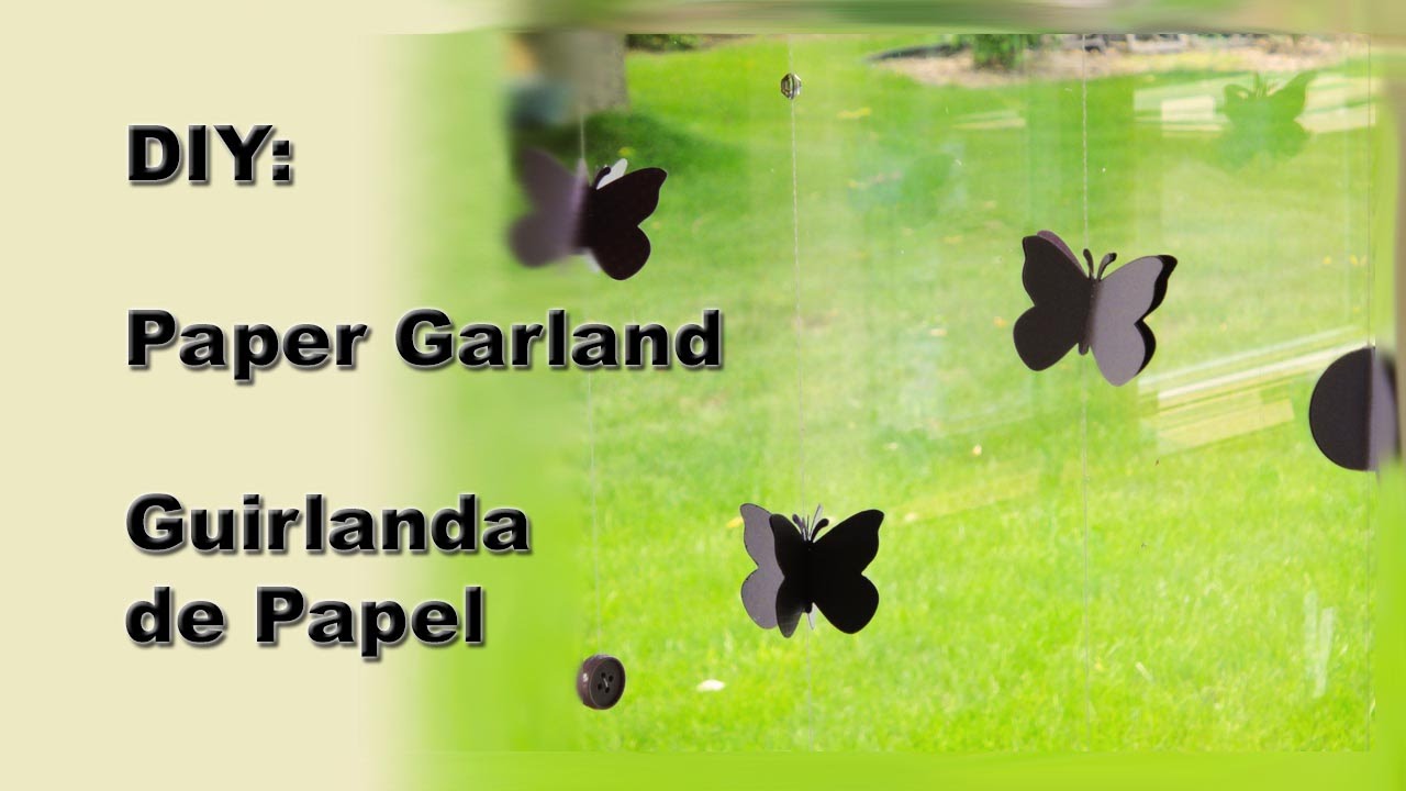 Decoração - Como Fazer Cortina de Papel - How to make paper garland ...