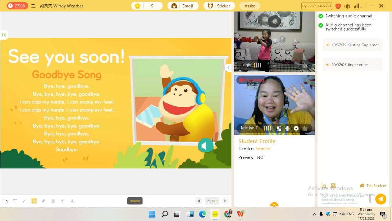 51Talk - Actual Class with Jingle (H5) #51talkteacher - YouTube