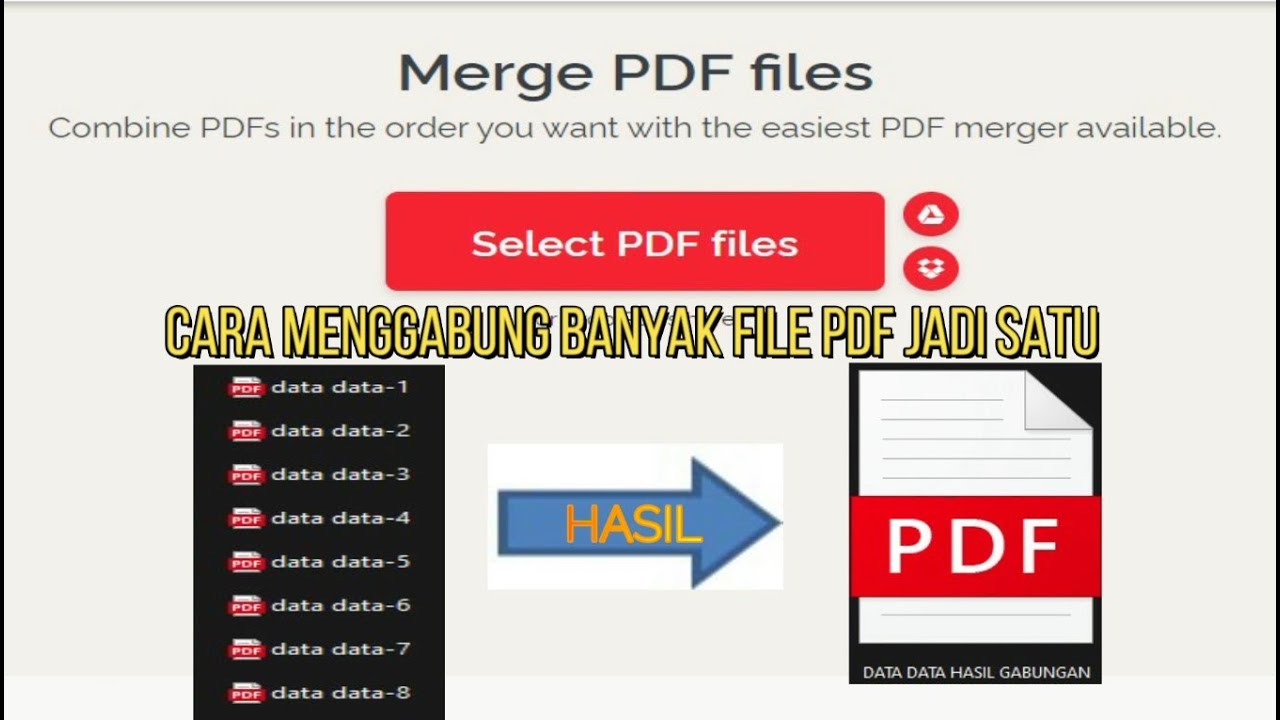 CARA MENGGABUNG/MERGE BANYAK FILE PDF JADI SATU - YouTube