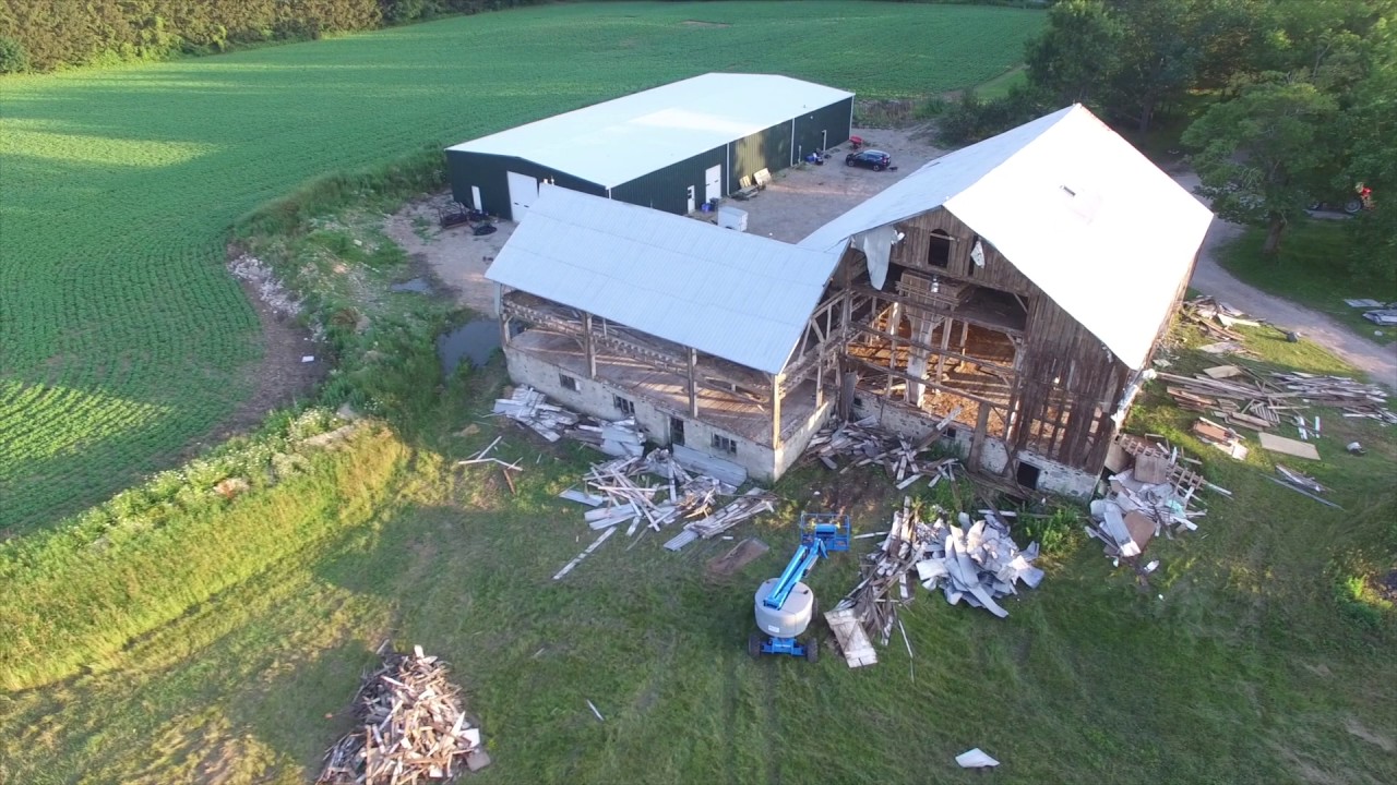 Barn Demolition - YouTube