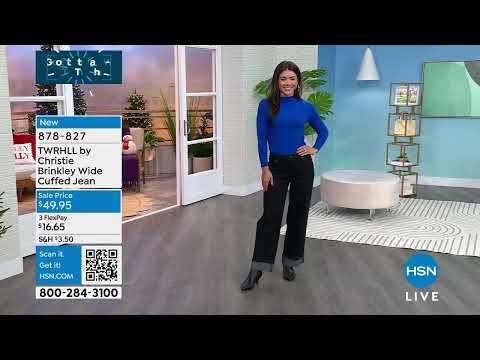 TWRHLL by Christie Brinkley WideLeg Cuffed Jean
