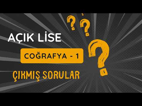 Açık Lise Mart 2026  Coğrafya 1