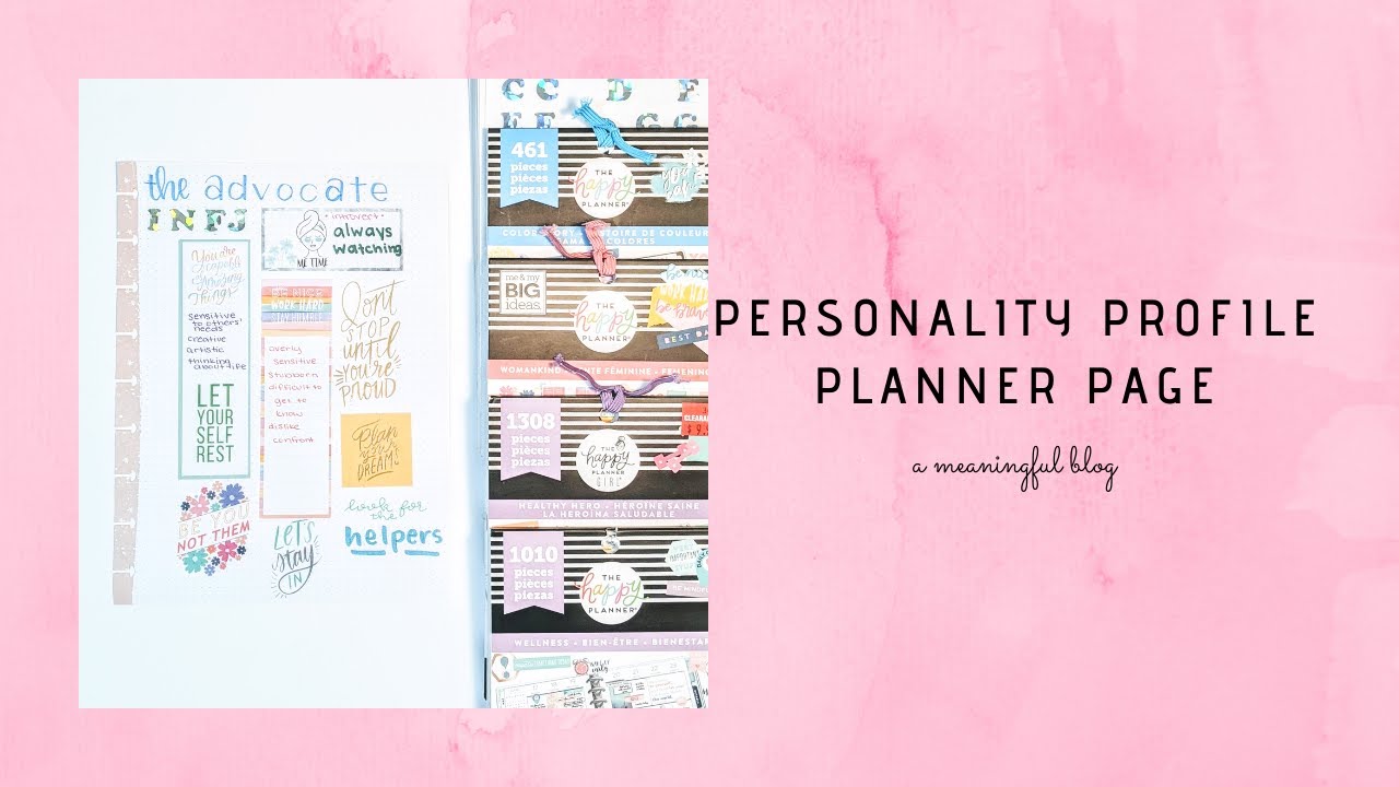 MBTI: Personality Profile Planner Page | Meyers- Briggs Personality ...