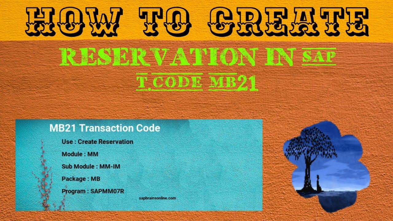 How To Create Reservation In SAP T CODE MB21 YouTube How To Create Reservation In SAP T CODE MB21 YouTube