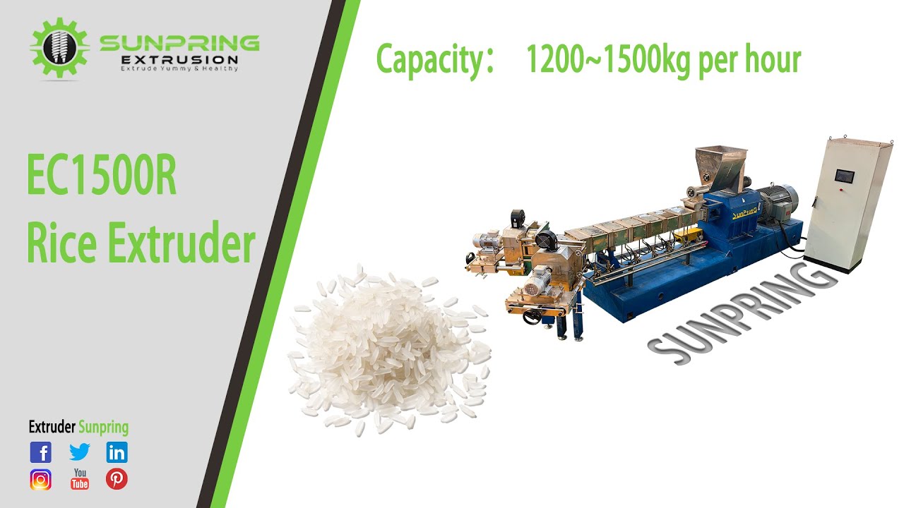 The Best Extruder DesignFor Fortified Rice Kernels/SUNPRING EC1500R ...