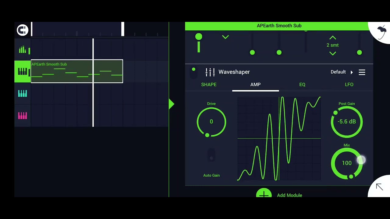 Playing with FL Mobile's new Waveshaper (Loud Warning) - YouTube