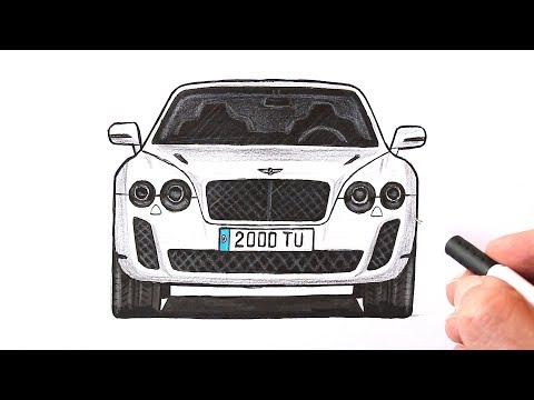 Bentley arabası nasıl çizilir | Gerçekçi çizim