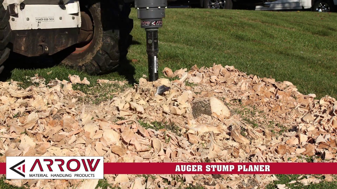 Stump Planer Auger - ArrowMHP - YouTube