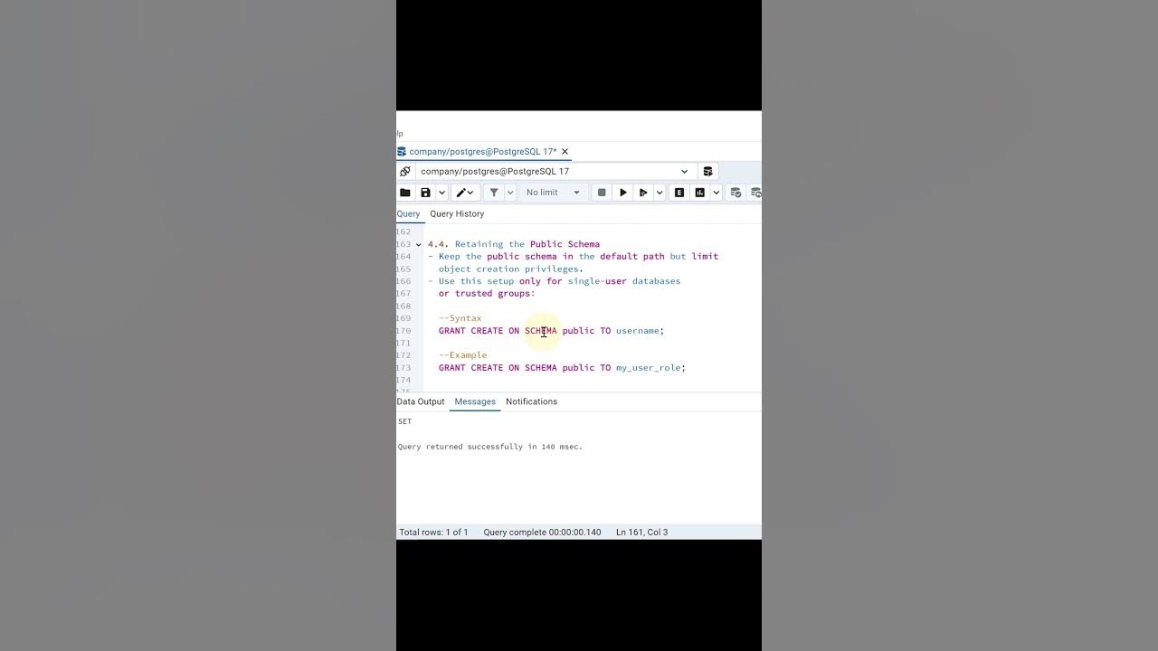 How To Retain The Public Schema In PostgreSQL || Best PostgreSQL Tutorial Shorts - YouTube