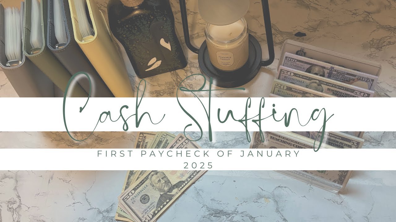 Cash Stuffing: First paycheck of 2025! | $1,215 - YouTube