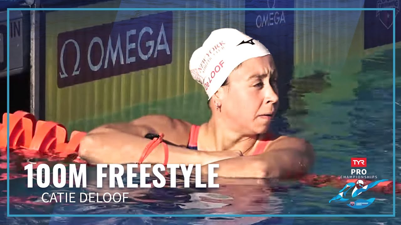 Catie Deloof Hangs on to Win Women's 100 Freestyle | 2023 TYR Pro ...