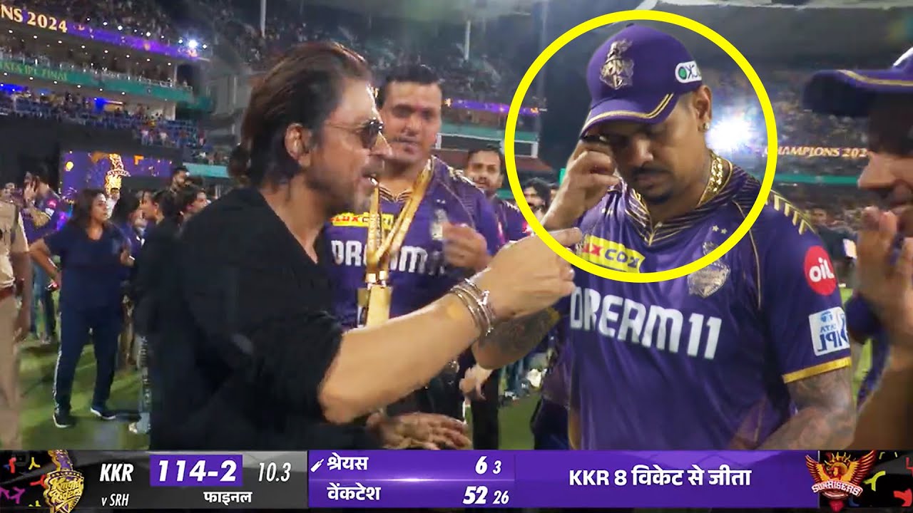 Shahrukh Khan hugs crying Sunil Narine after KKR becomes IPL 2024 ...