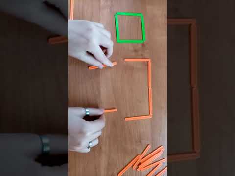 Упражнения со счётными палочками для дошкольников  - геометрические фигуры