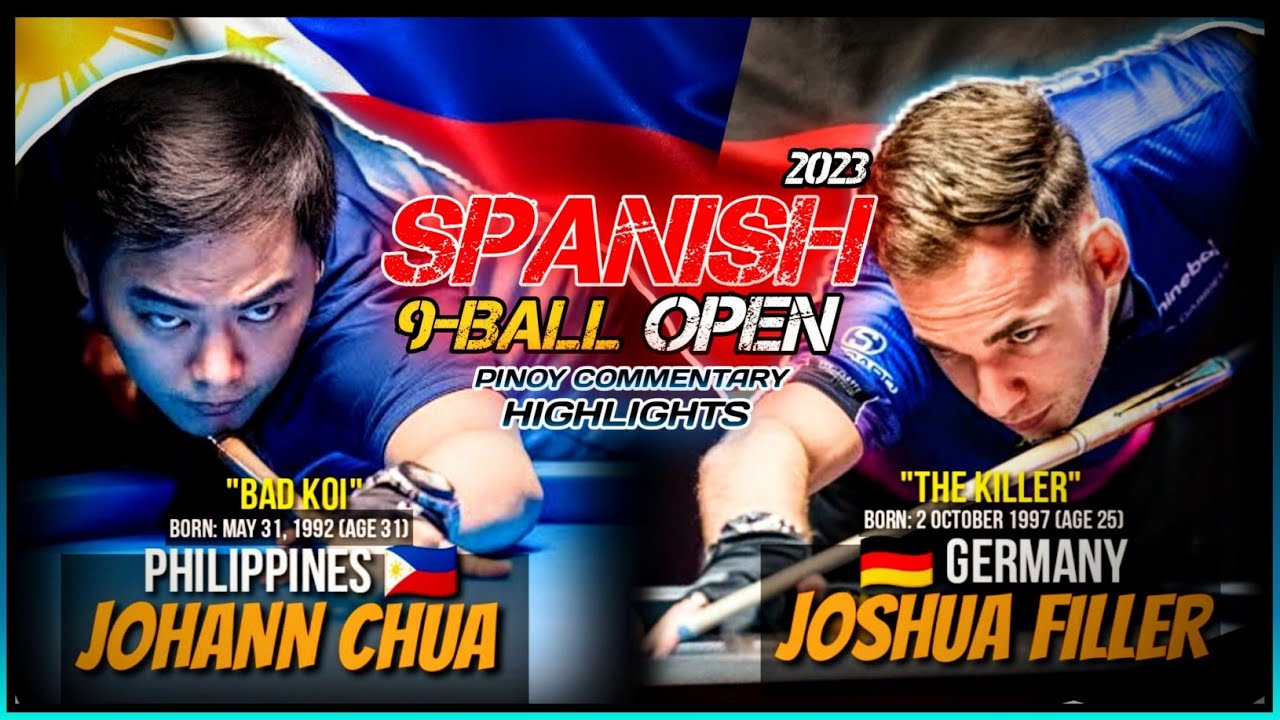 PINOY LABAN SA NO.1 PLAYER: JOHANN CHUA VS JOSHUA FILLER | SPANISH 9 ...