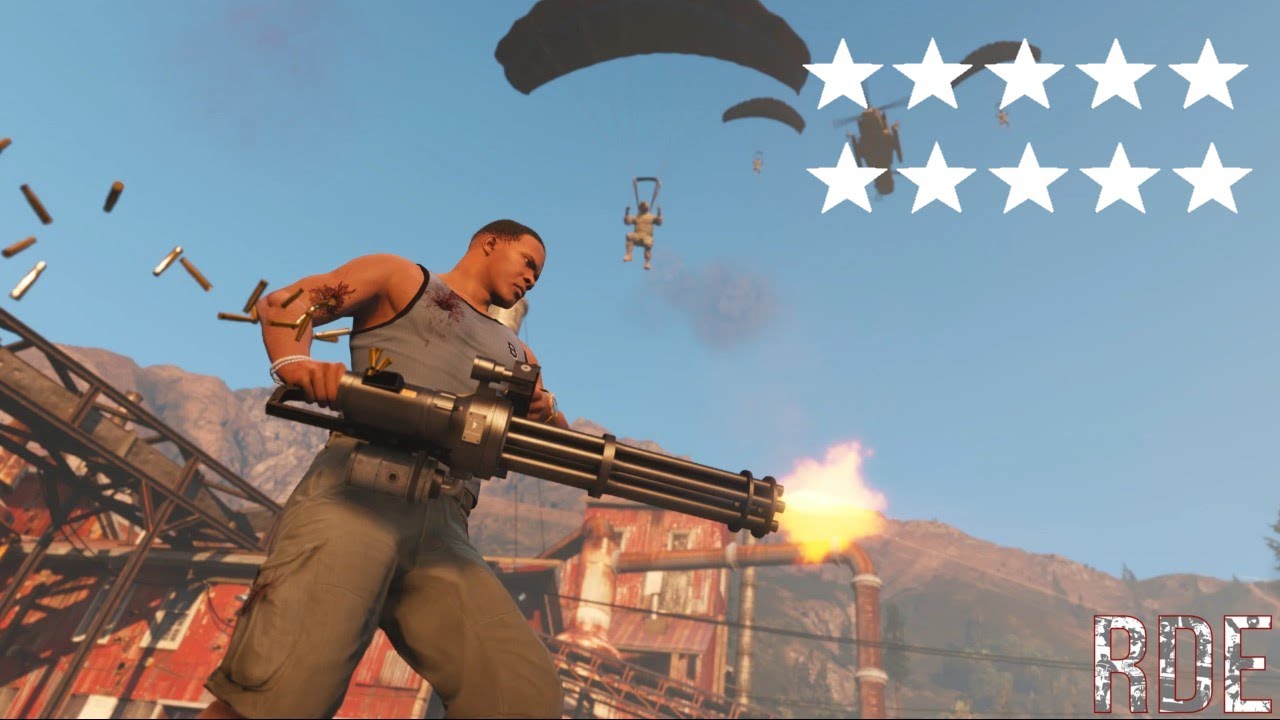 GTA5 | 10 STAR WANTED LEVEL (RDE 4.0) - YouTube