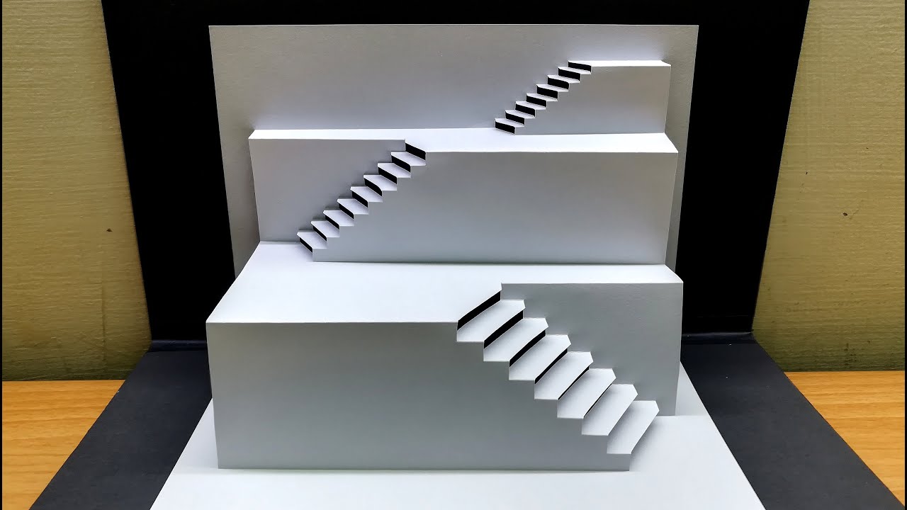 3D Staircase Card｜DIY｜Paper Crafts｜Paper Art｜Pop Up Card｜Origami ...