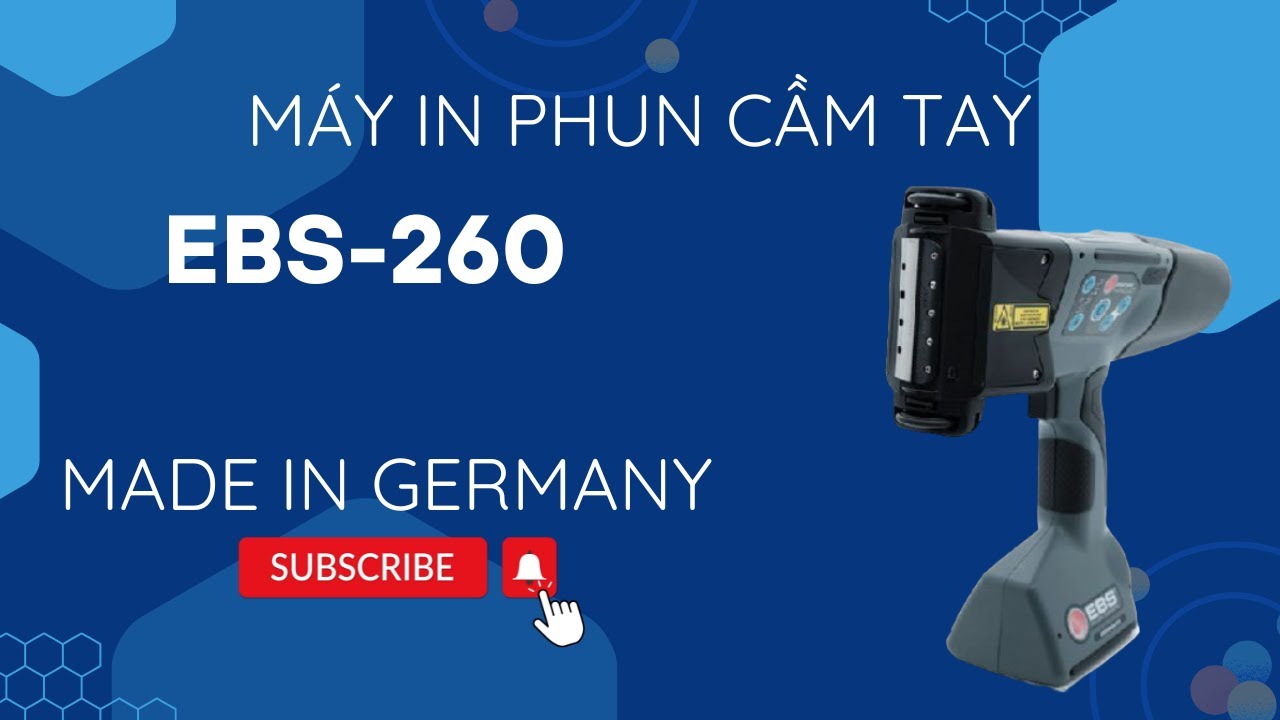 Máy in phun cầm tay EBS-260 | Máy in phun mực cầm tay không dây sản xuất tại Đức 100% - YouTube